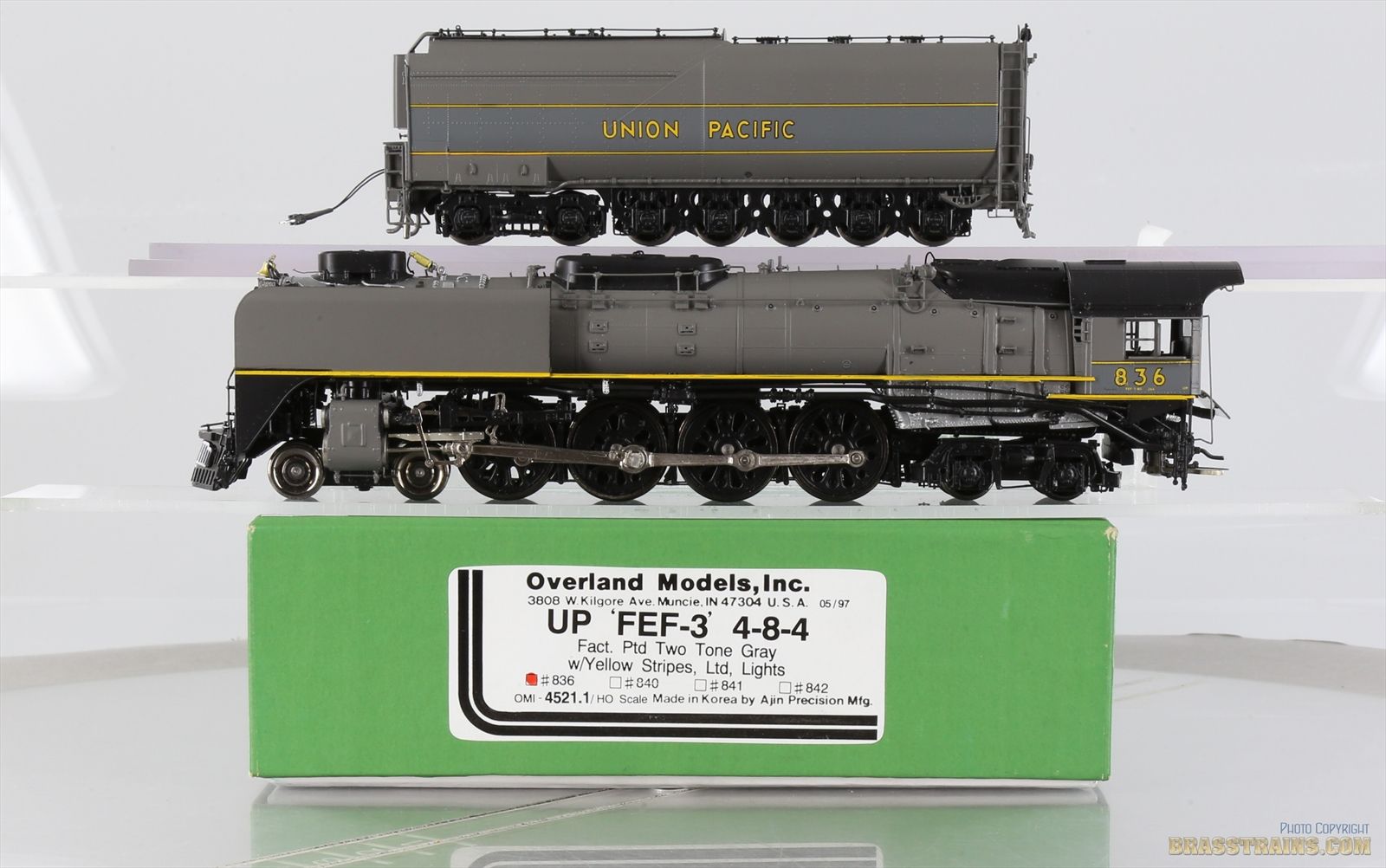 HO Brass Model - OMI 4521.1 UP Union Pacific FEF-3 4-8-4 #836 - Two ...