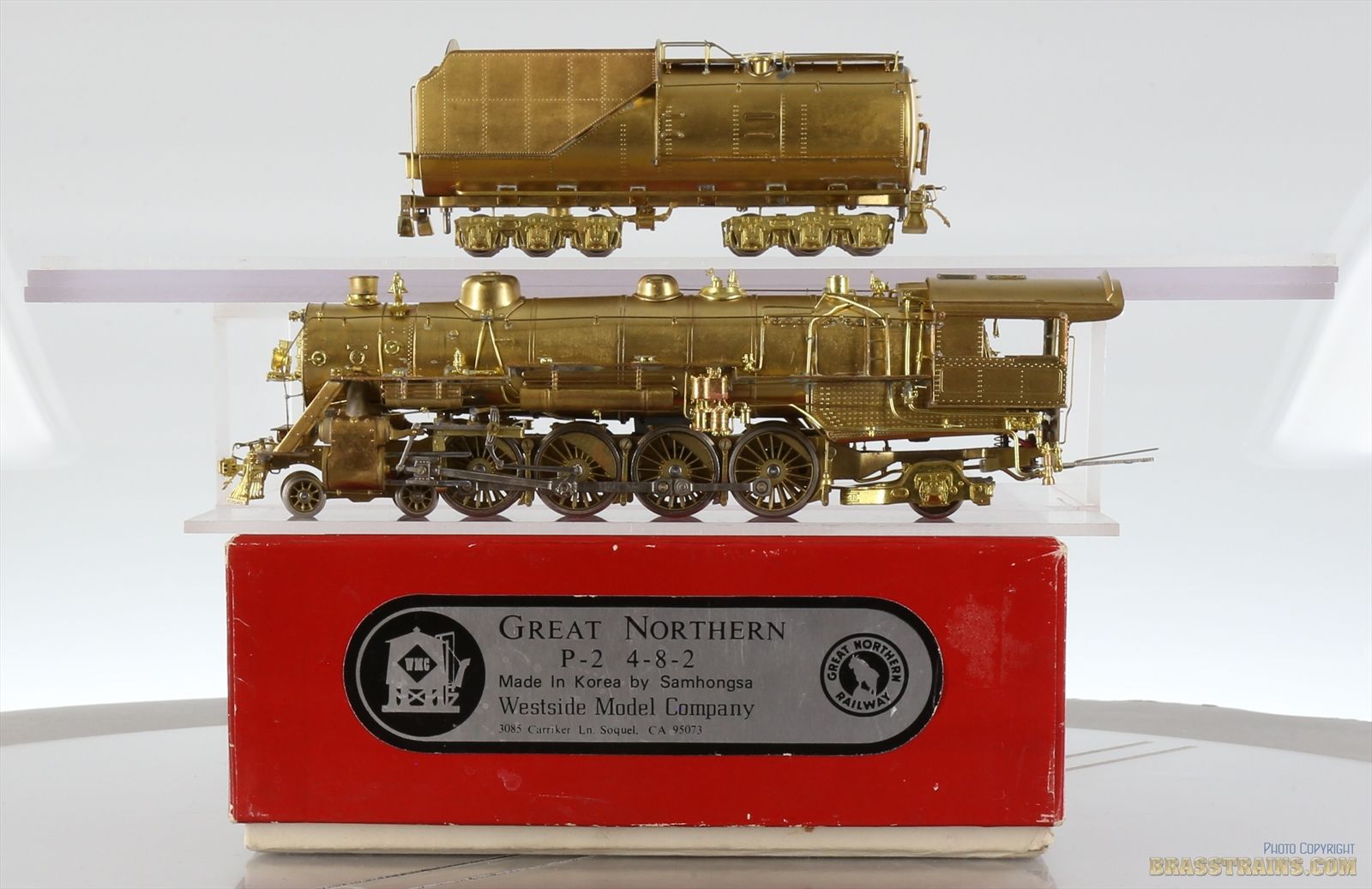 HO Brass Model Train - WMC GN Great Northern P-2 4-8-2 - Unpainted