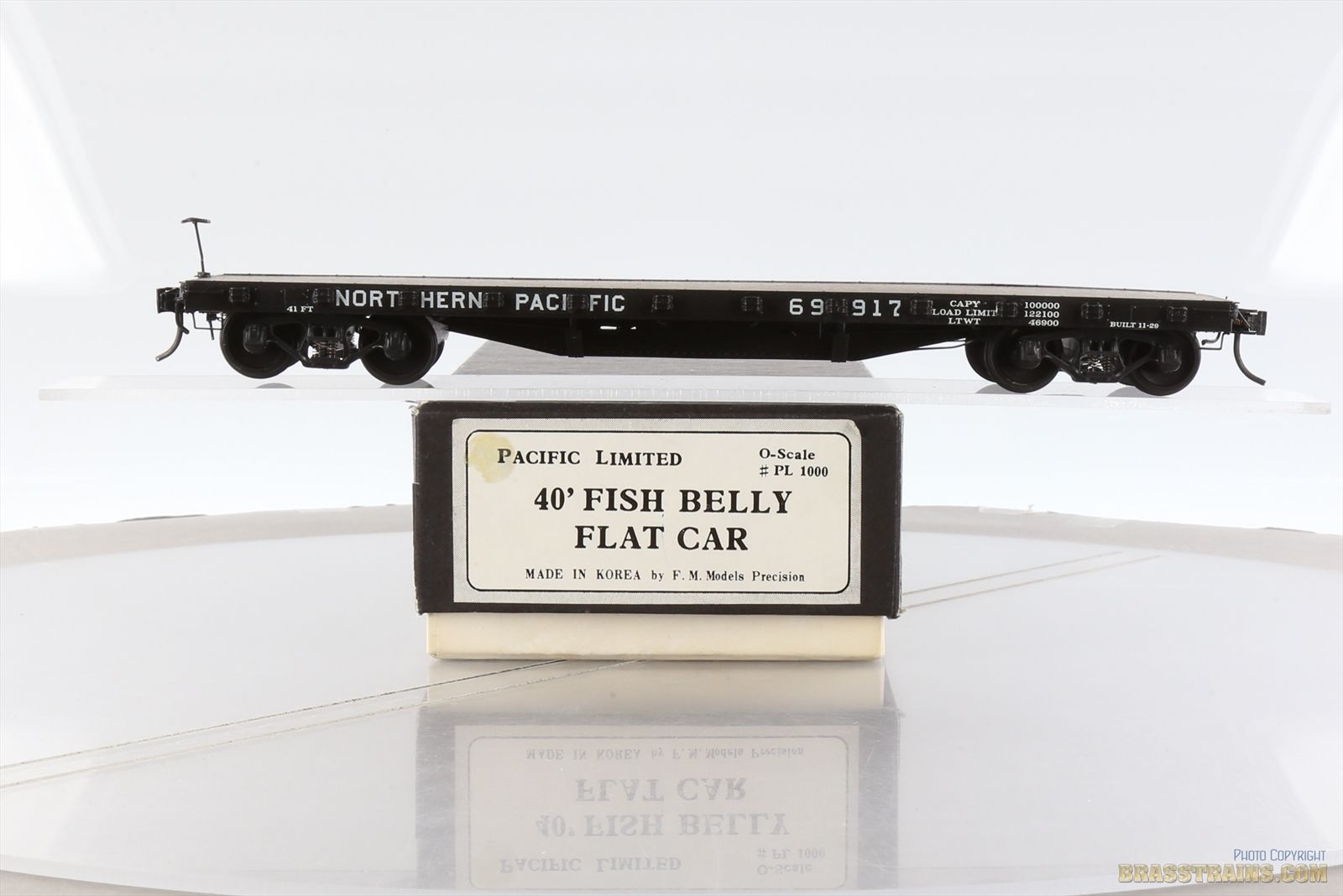 O Brass Model - Pacific Limited PL 1000 40' Fish Belly Flat Car NP ...