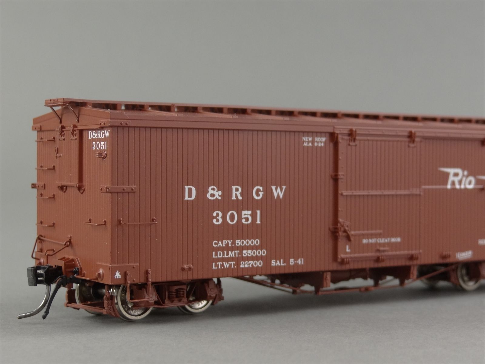 Sn3 Scale Model - PBL 3051-02c D&RGW Rio Grande Boxcar #3051 - Camel ...