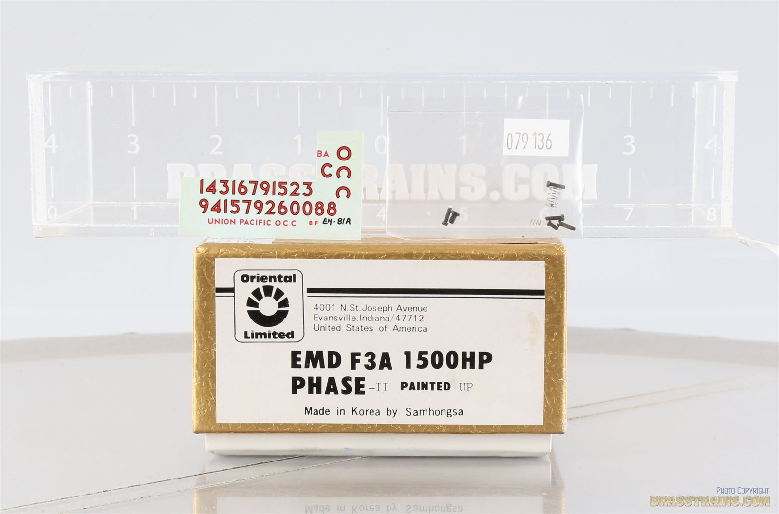 HO Brass Model - Oriental UP Union Pacific F3 F3A A Unit Phase II - F/P