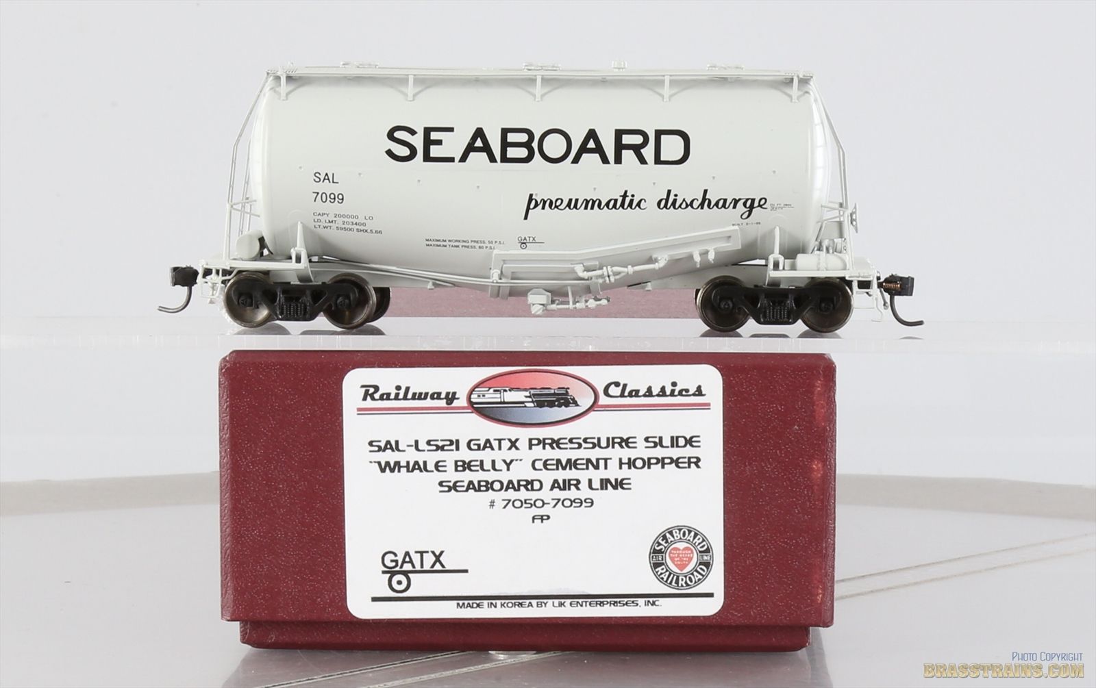 HO Brass Model - Railway Classics SAL Seaboard Whale Belly Hopper #7099 ...