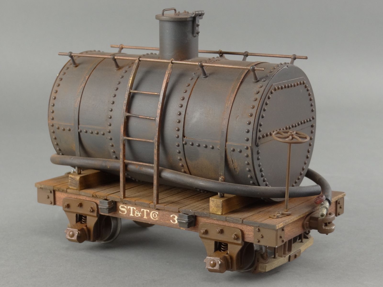 F 1:20.3 Scale Wood Model - Sierra Valley ST&T #3 Tank Car - Custom