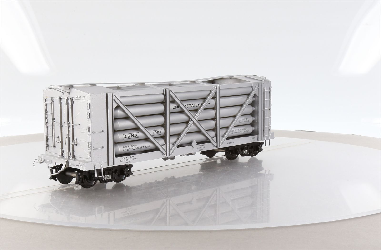O Scale Brass Model Freight Car - Pecos River PRB 4491 US Navy USNX ...