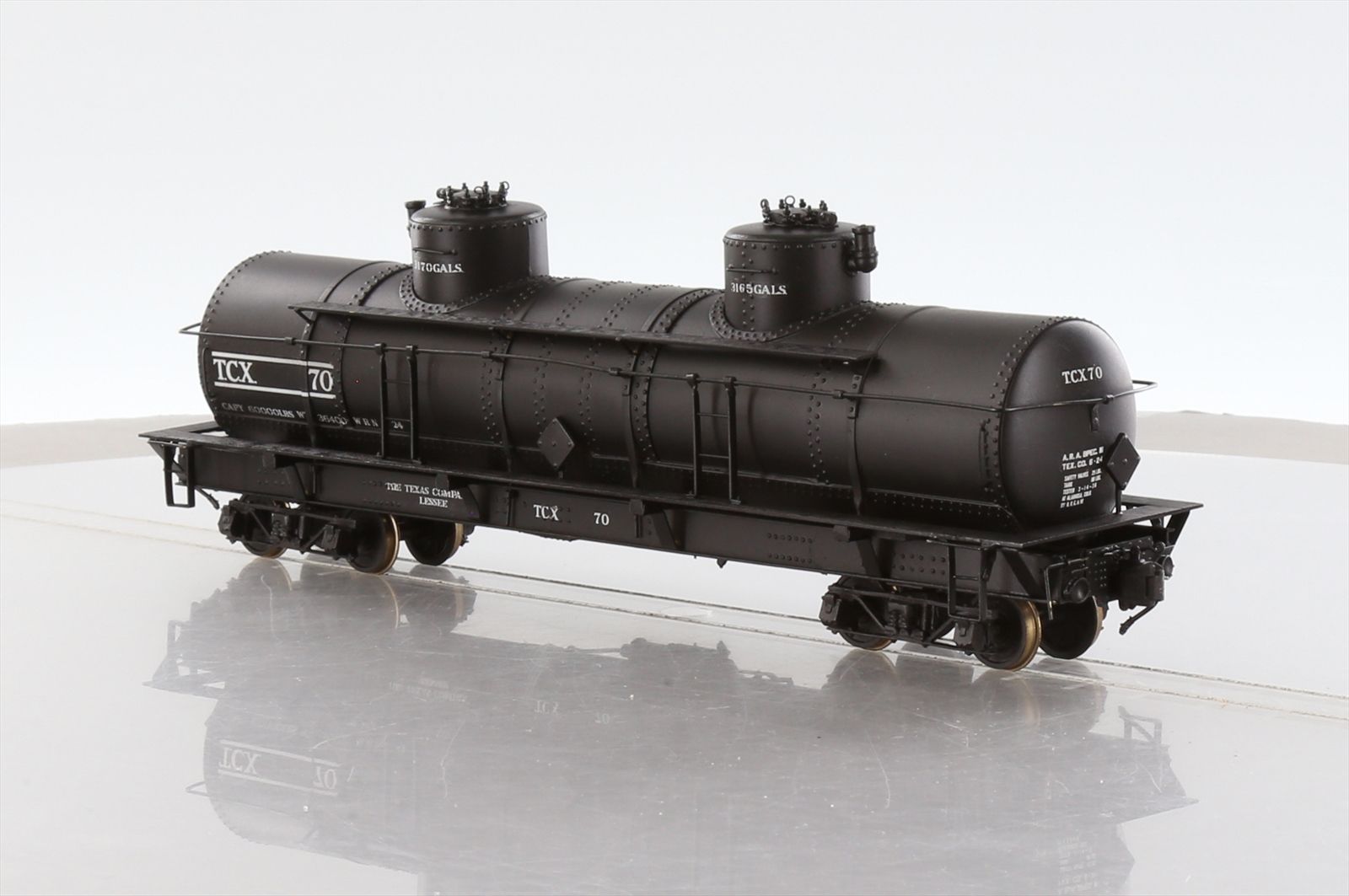 On30 Brass Model - ADDM D&RGW Rio Grande TCW Texaco 2-Dome Tank Car #70 ...
