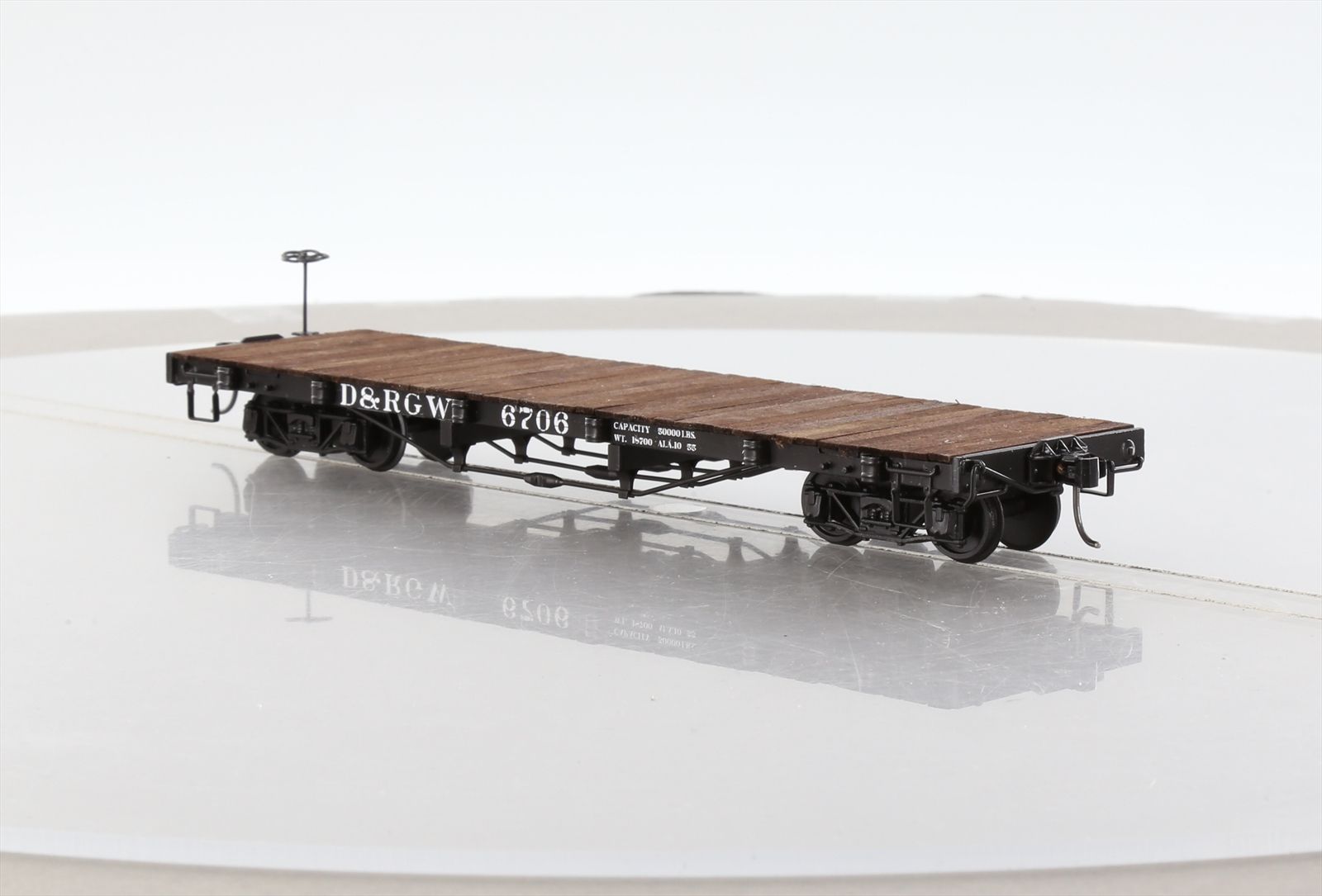On30 Brass Model- WMC D&RGW Rio Grande 6000 Series Flat Car #6706 - Custom