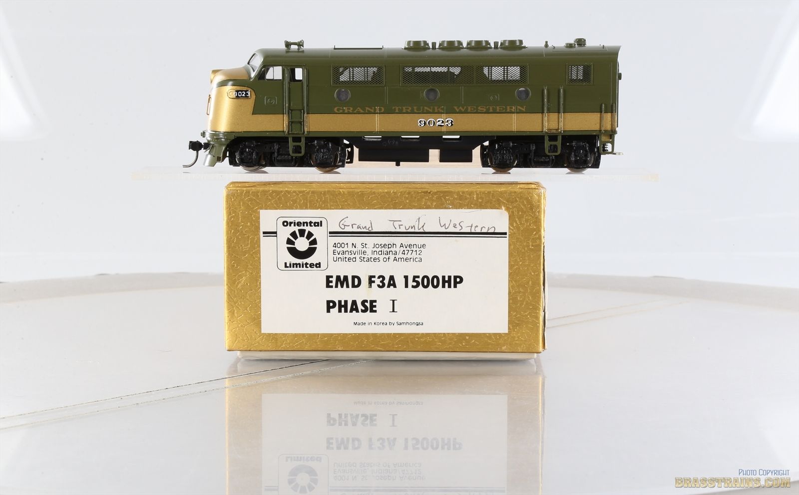 HO Brass Model - Oriental GTW Grand Trunk Western F3A F3 #9023 - Custom
