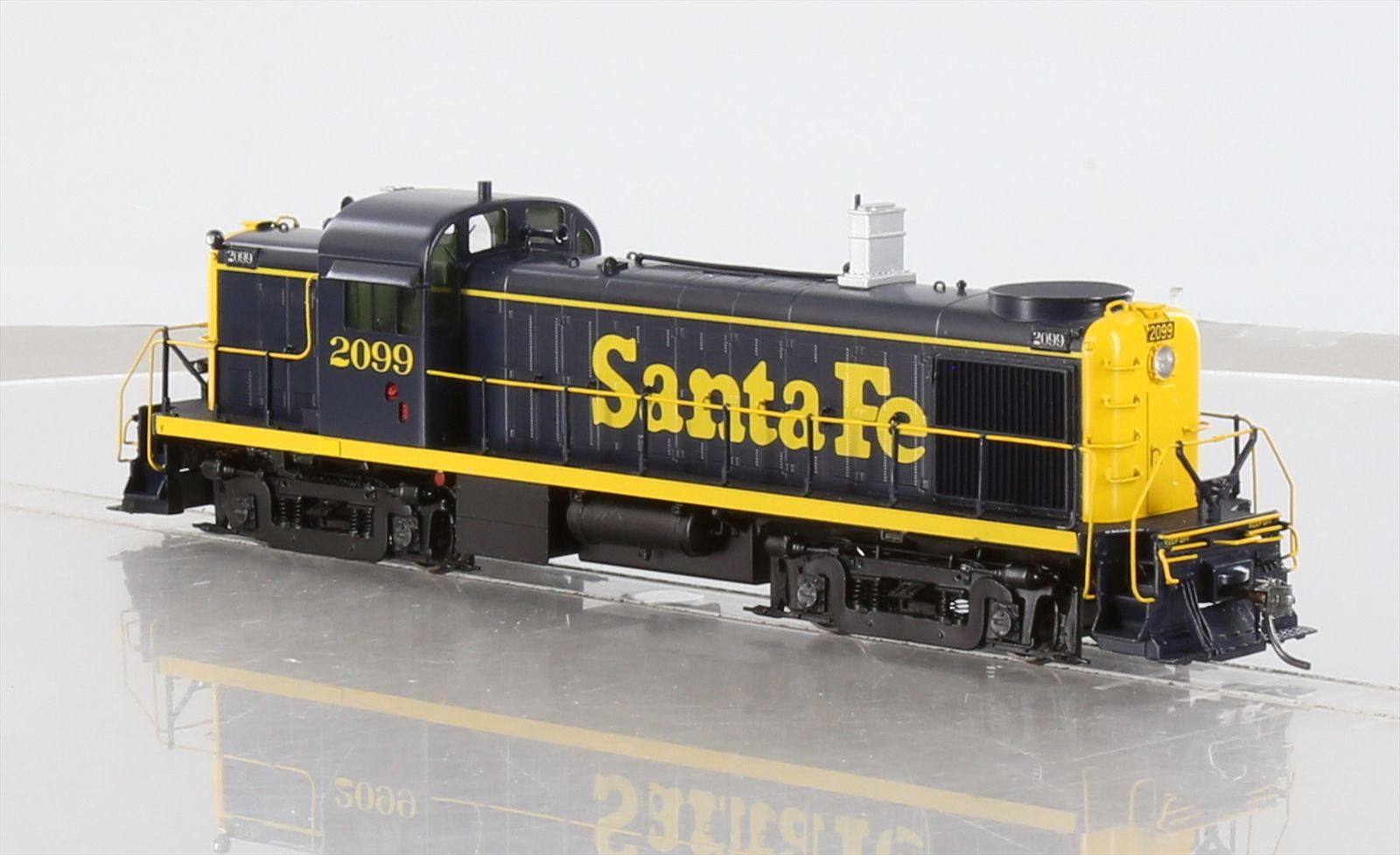 HO Brass Model - DP 9302 AT&SF Santa Fe RS-2 #2099 - F/P Blue / Yellow ...