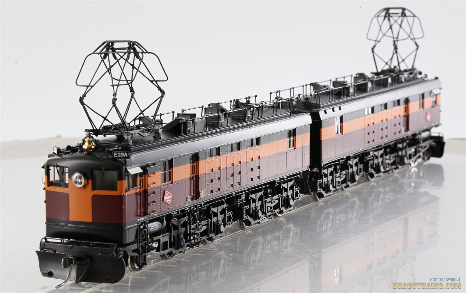 HO Scale Brass Model Train PSC-18578-2 MILW RD. Box Cab EP-1 A-A Set ...