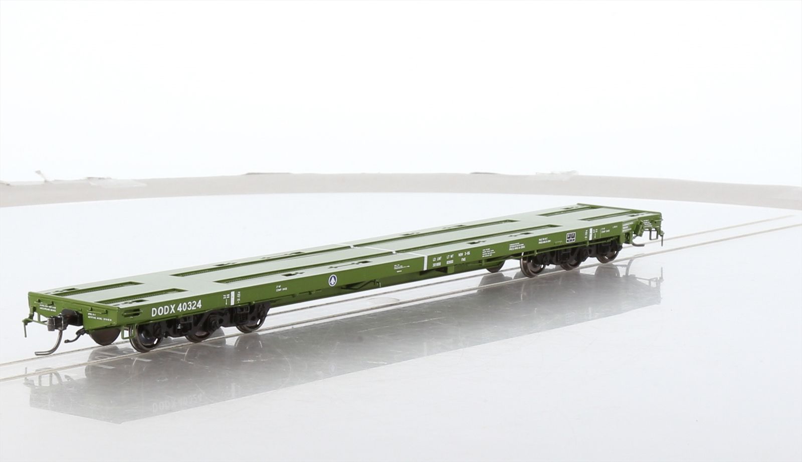 HO Brass Model - UTI 7021-3 DODX 72' Heavy Duty Flatcar #40324 - F/P