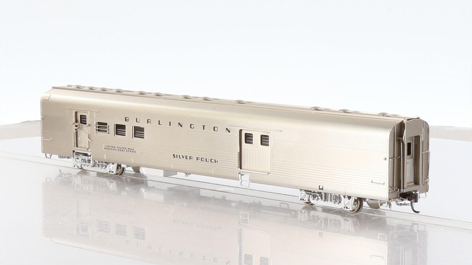 HO Brass Model - SSL CBQ01 CB&Q Burlington Baggage Mail Car Silver Pouch - F/P + Custom Lettered
