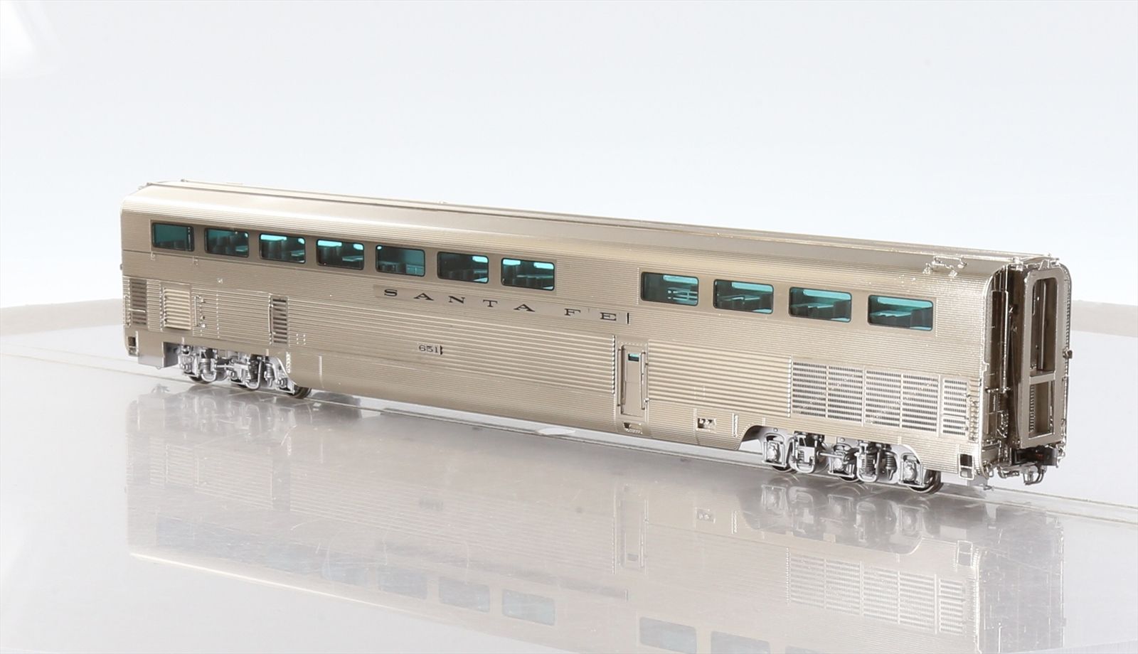 HO Brass Model - OMI 3497.1 SF Santa Fe High Level Dining Car #651 - F ...