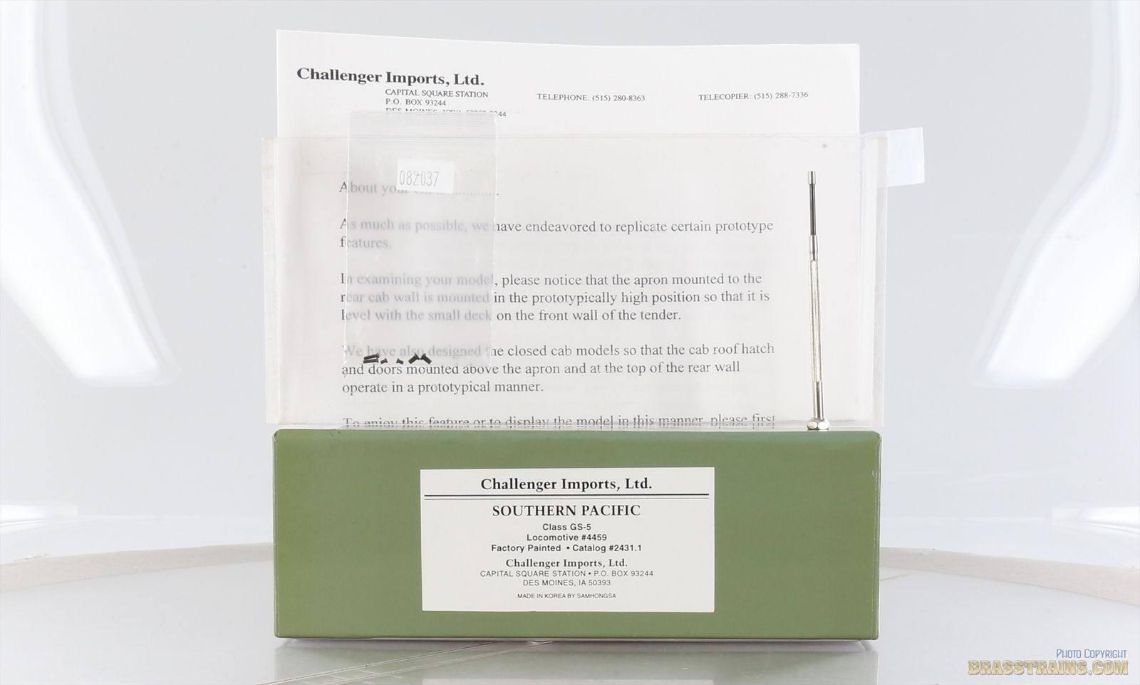 HO Brass Model - CIL 2431.1 SP Southern Pacific GS-5 4-8-4 #4459 - F/P