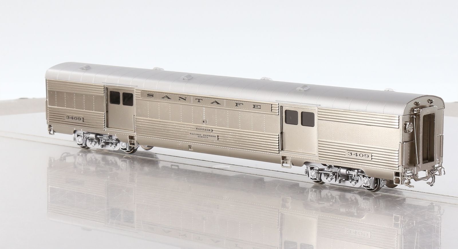 HO Brass Model - OMI 3499.1 SF Santa Fe Baggage Car #3409 - F/P - 2001 Run