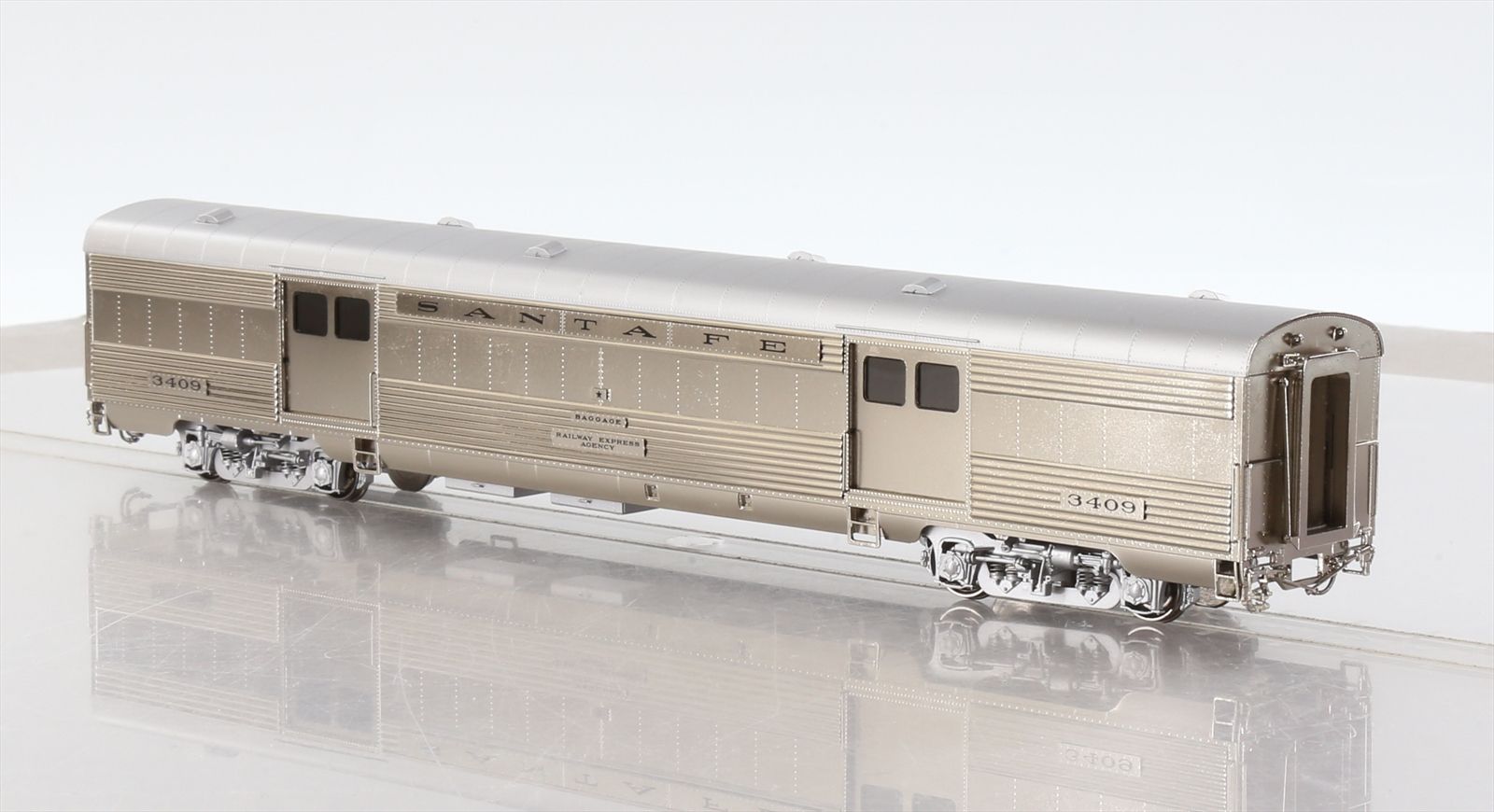 HO Brass Model - OMI 3499.1 SF Santa Fe Baggage Car #3409 - F/P - 2001 Run