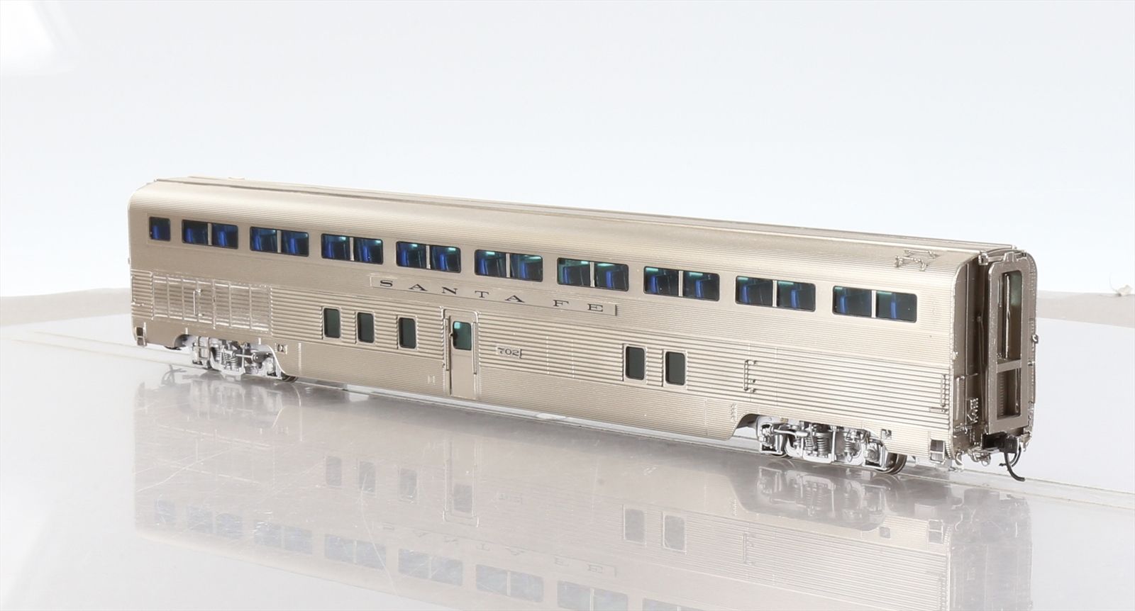 HO Brass Model - OMI 087040012.1 AT&SF Santa Fe High Level Coach #702 ...