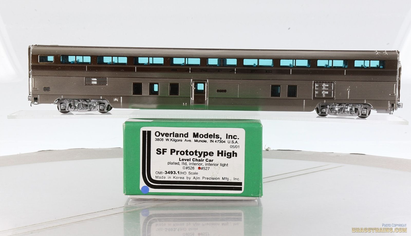 HO Brass Model - OMI 3493.1 AT&SF SF Santa Fe Prototype High Level ...