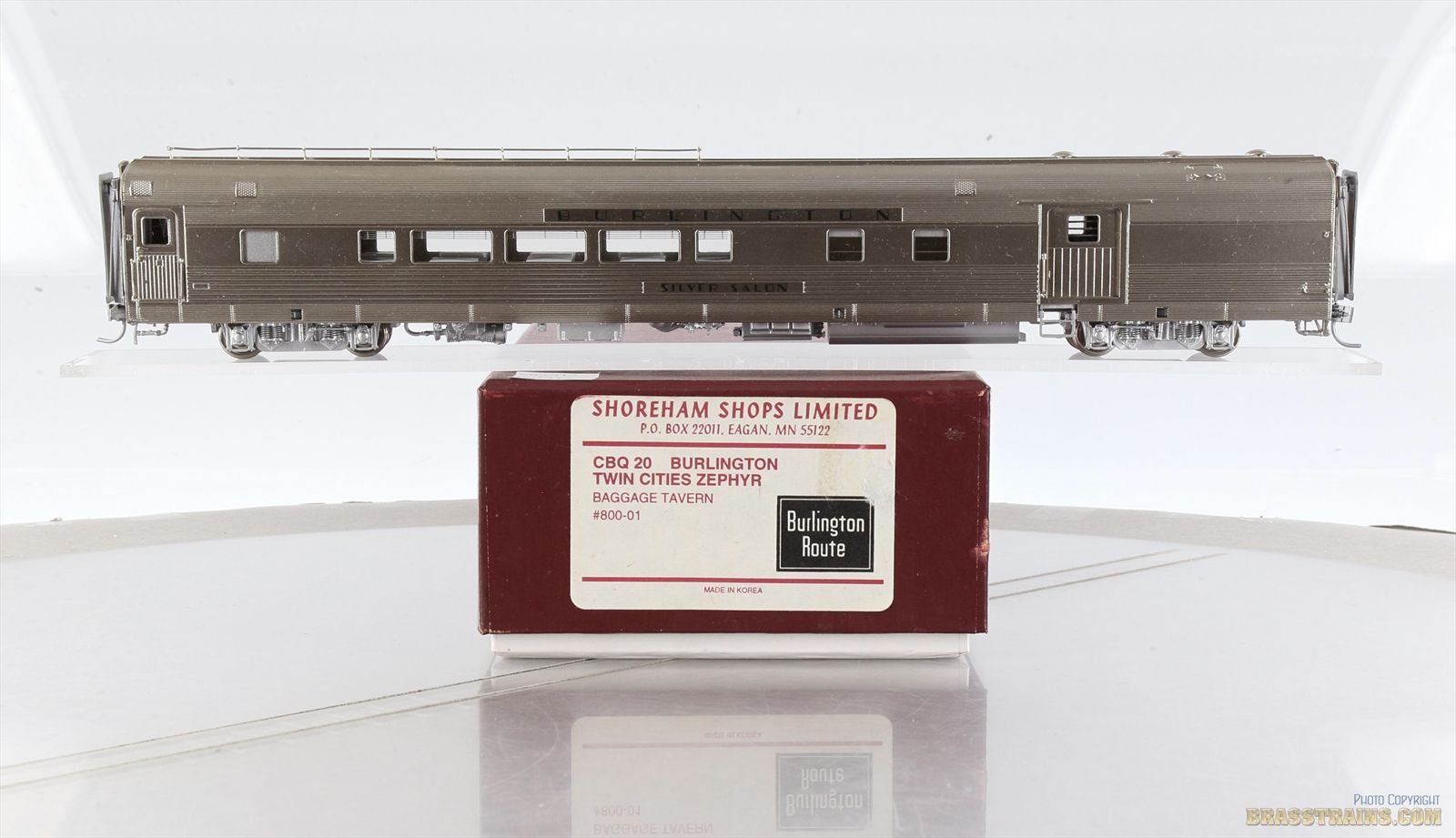 HO Brass Model - SSL CBQ20 CB&Q Burlington Twin Cities Zephyr Baggage ...