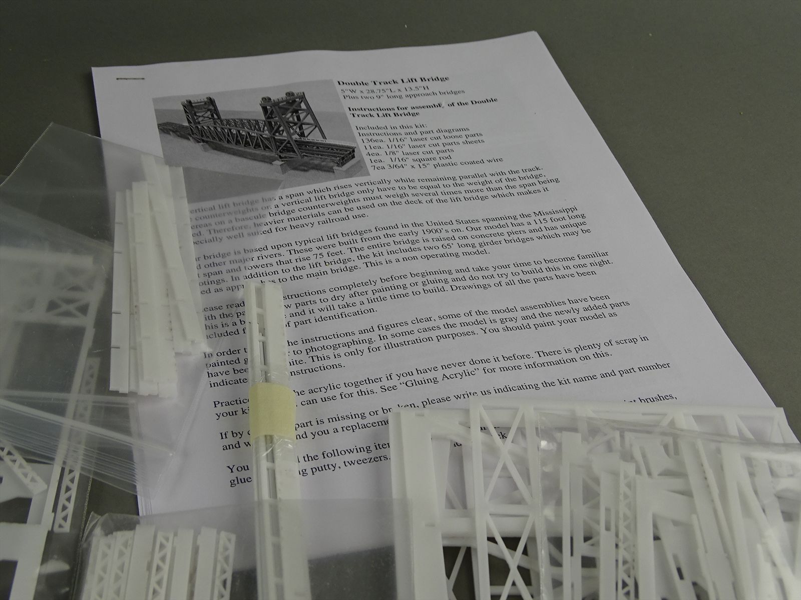 HO Unassembled Craftsman Kit - CMR 028 Double Track Vertical Lift ...