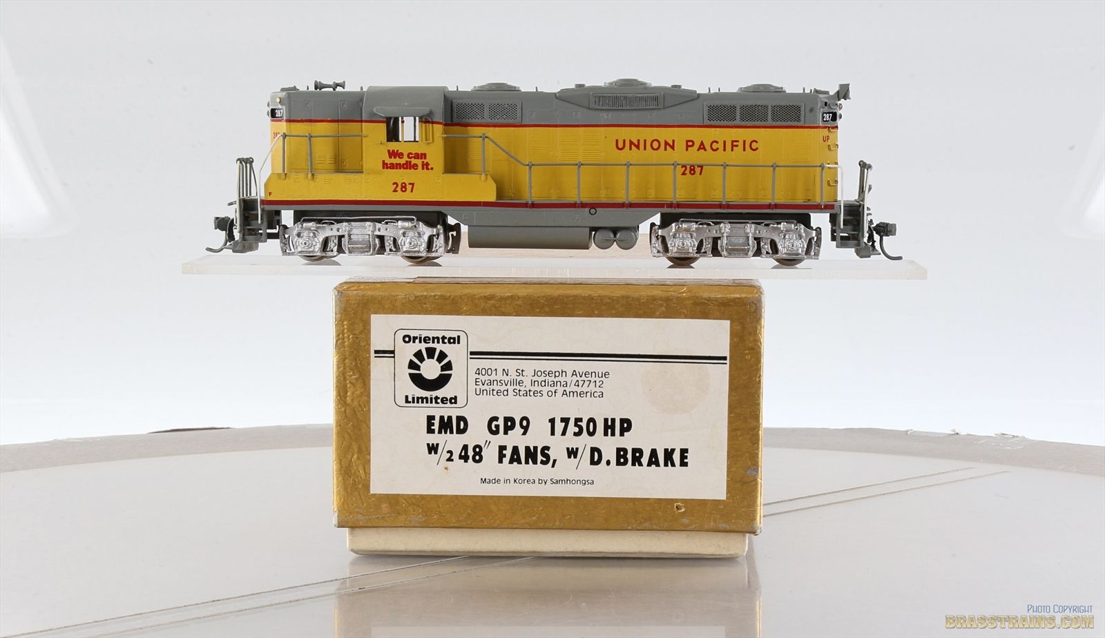 HO Brass Model - Oriental UP Union Pacific GP9 GP9A 48" Fans #287 - Custom