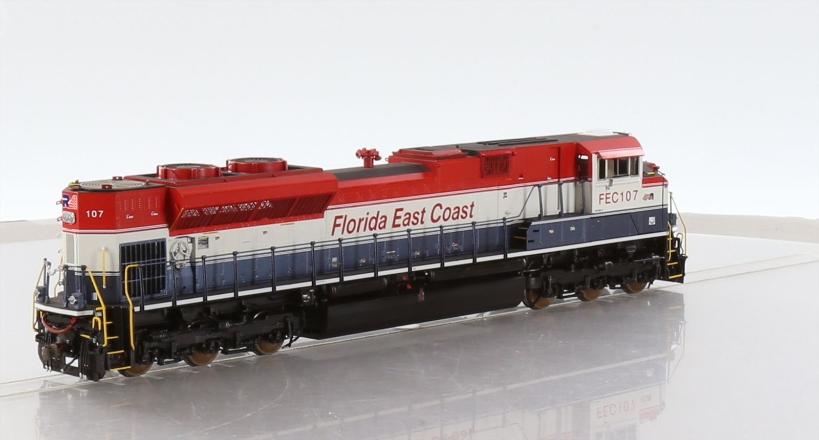 HO Brass Model - OMI AA-1605-2 FEC Florida East Coast SD70M-2 Isolated Cab #107 - F/P + DCC ...