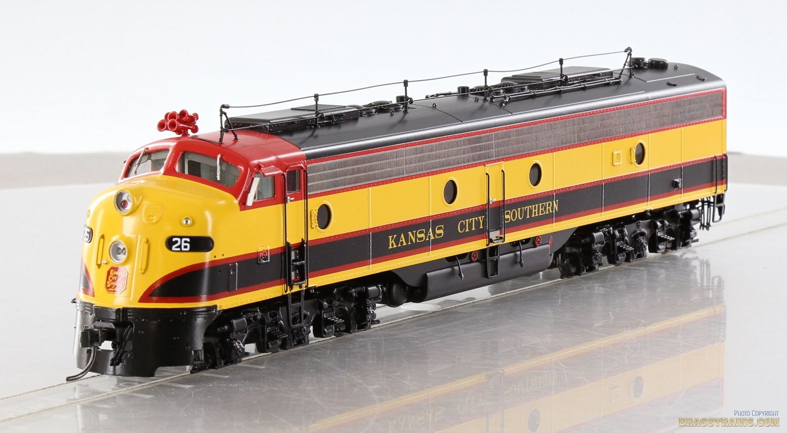 HO Brass Model - OMI 1250-2 KCS Kansas City Southern E8M A Trainphone ...