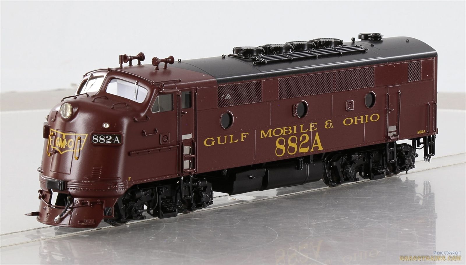 HO Brass Model - DP GM&O GULF MOBILE OHIO F3 F3A F3B A-B-B Set Late Passenger Scheme #882A - F/P ...