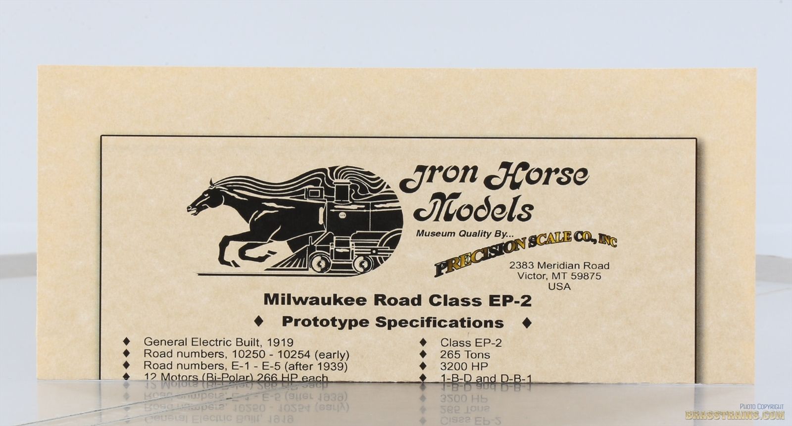 HO Brass Model - PSC 18208-1 Milwaukee EP-2 Bipolar Streamlined Nose #E ...