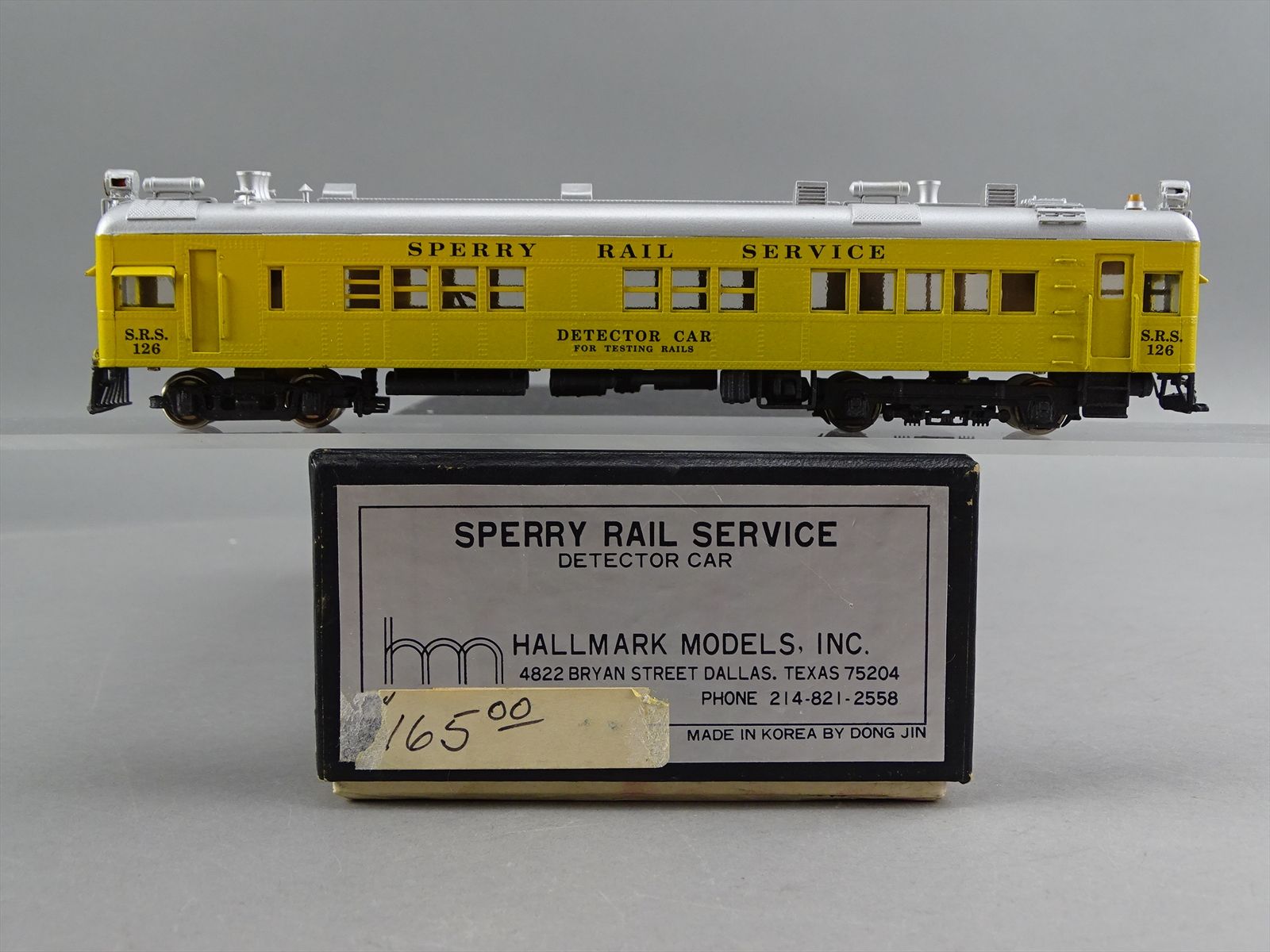 HO Brass Model - Hallmark SRS Sperry Rail Detector Car #126 - Custom