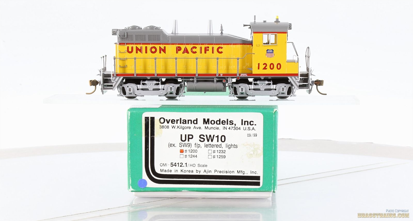 HO Brass Model - OMI 5412.1 UP Union Pacific SW10 ex-SW9 #1200 - F/P ...