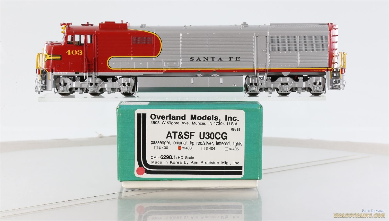 HO Brass Model - OMI 6298.1 AT&SF Santa Fe U30CG Passenger #403 - F/P ...