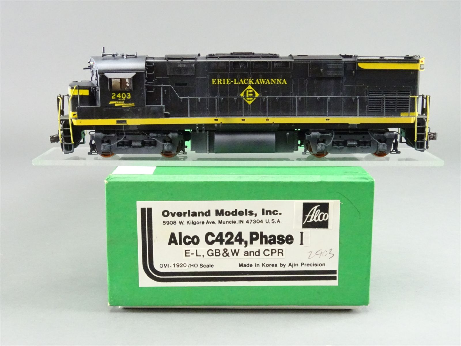 HO Brass Model - OMI 1920 EL Erie Lackawanna Alco C424 Phase I #2403 - Pro Paint + Weathering ...