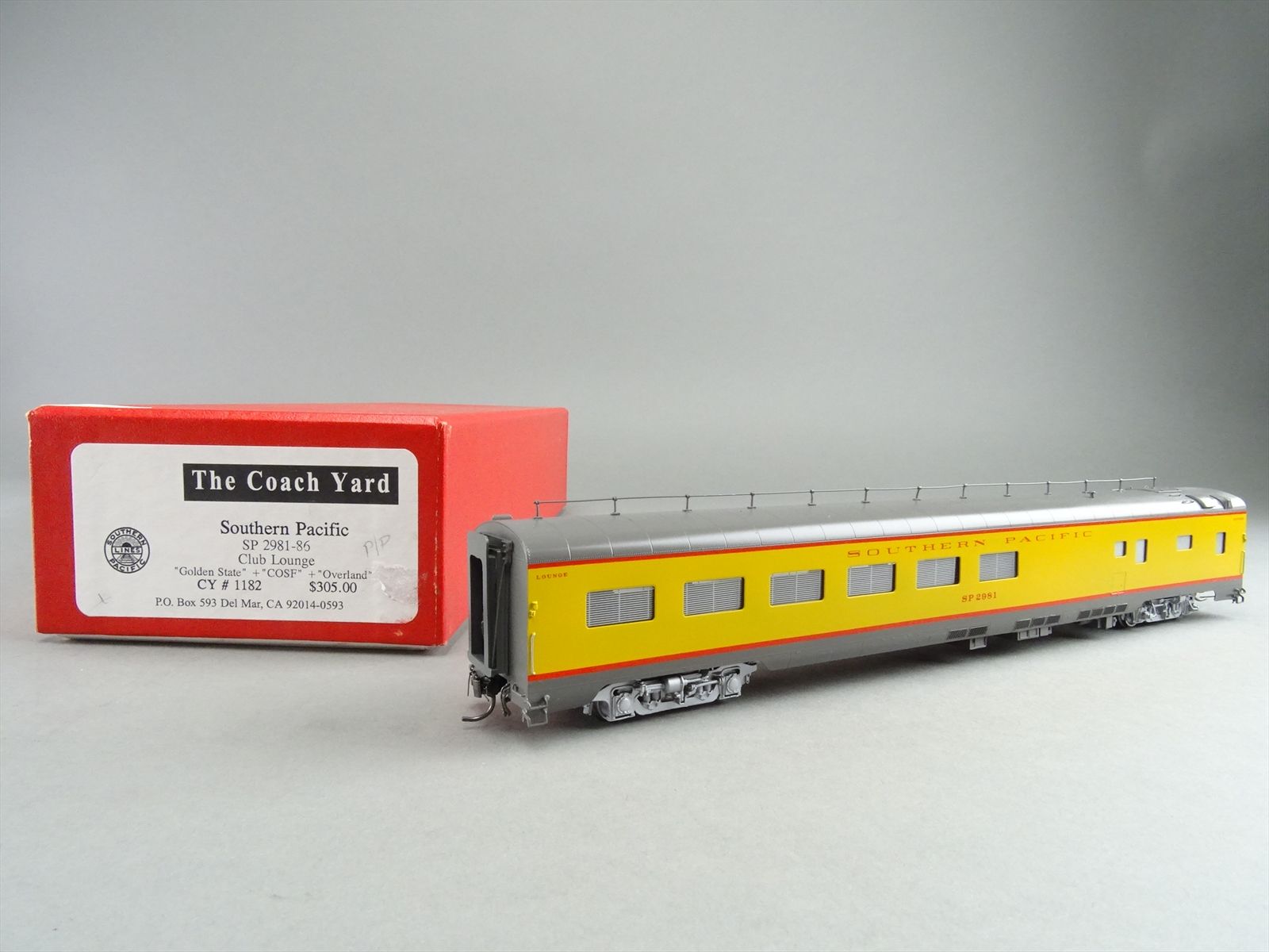 HO Brass Model - TCY 1182 SP Southern Pacific Club Lounge #2981 - Pro ...