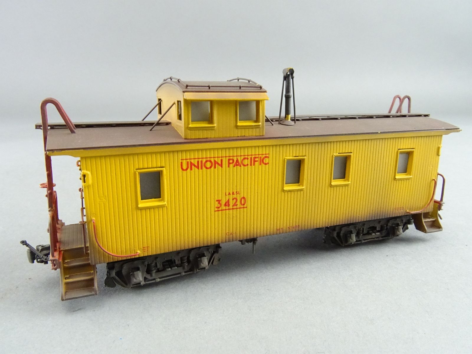 HO Brass Model - OMI 3928 LA&SL as UP Union Pacific Wood Caboose #3420 ...
