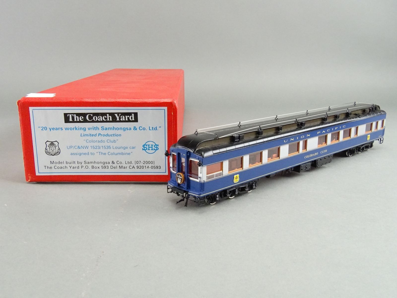 HO Brass Model - TCY 1353 UP Union Pacific Colorado Club #1535 Lounge ...