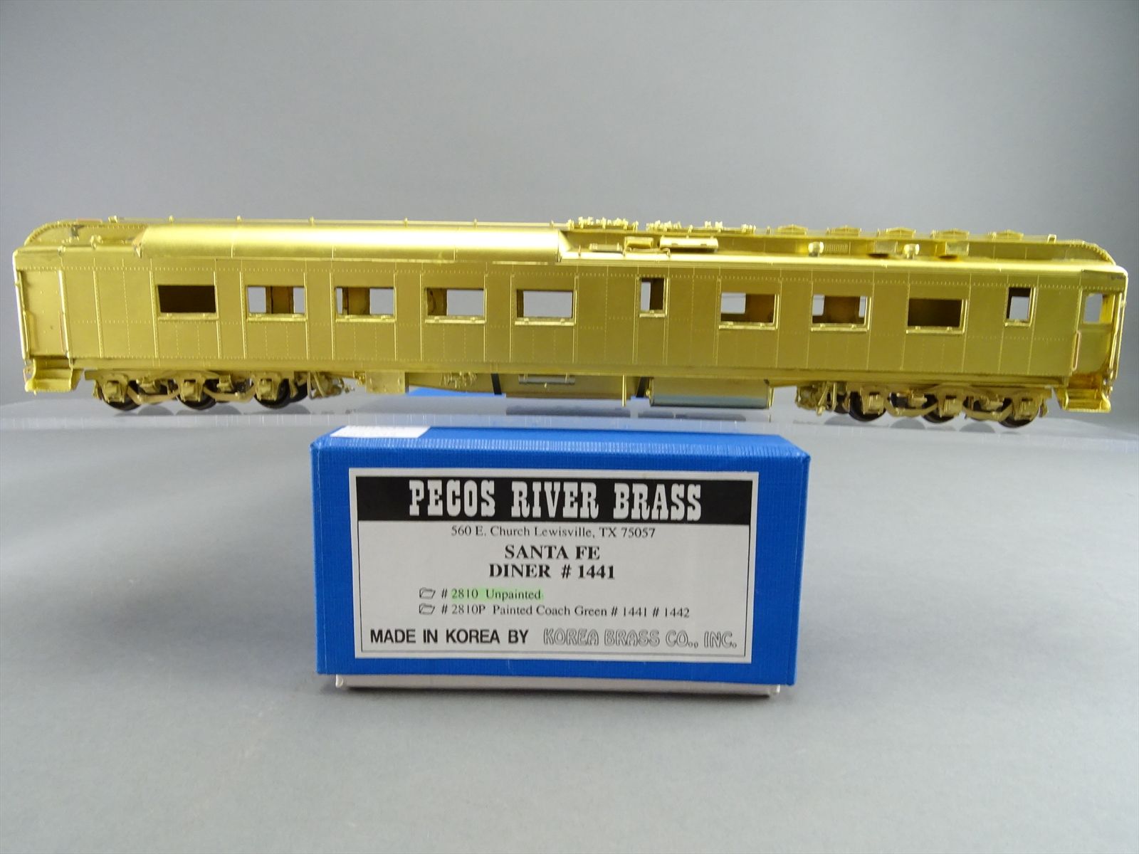 HO Brass Model - PRB Pecos River 2810 AT&SF Santa Fe Diner #1441 ...