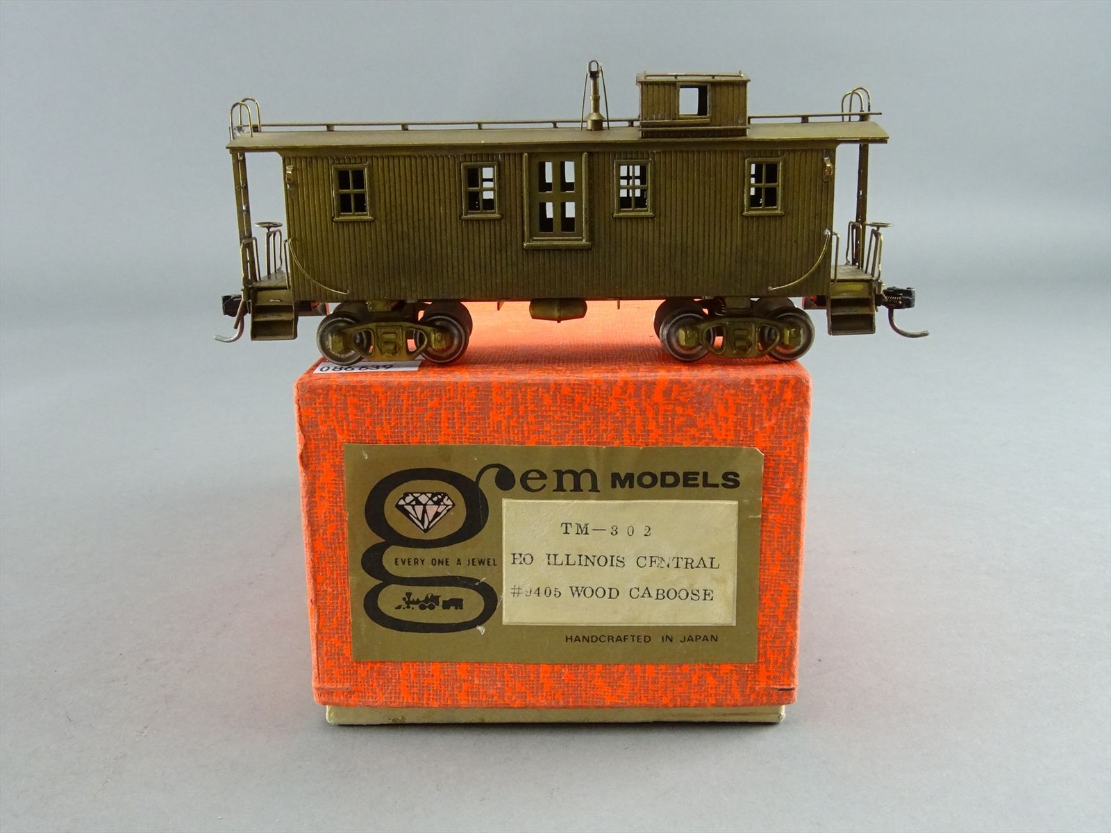 HO Brass Model - GEM TM-302 IC Illinois Central Wood Caboose #9405 ...