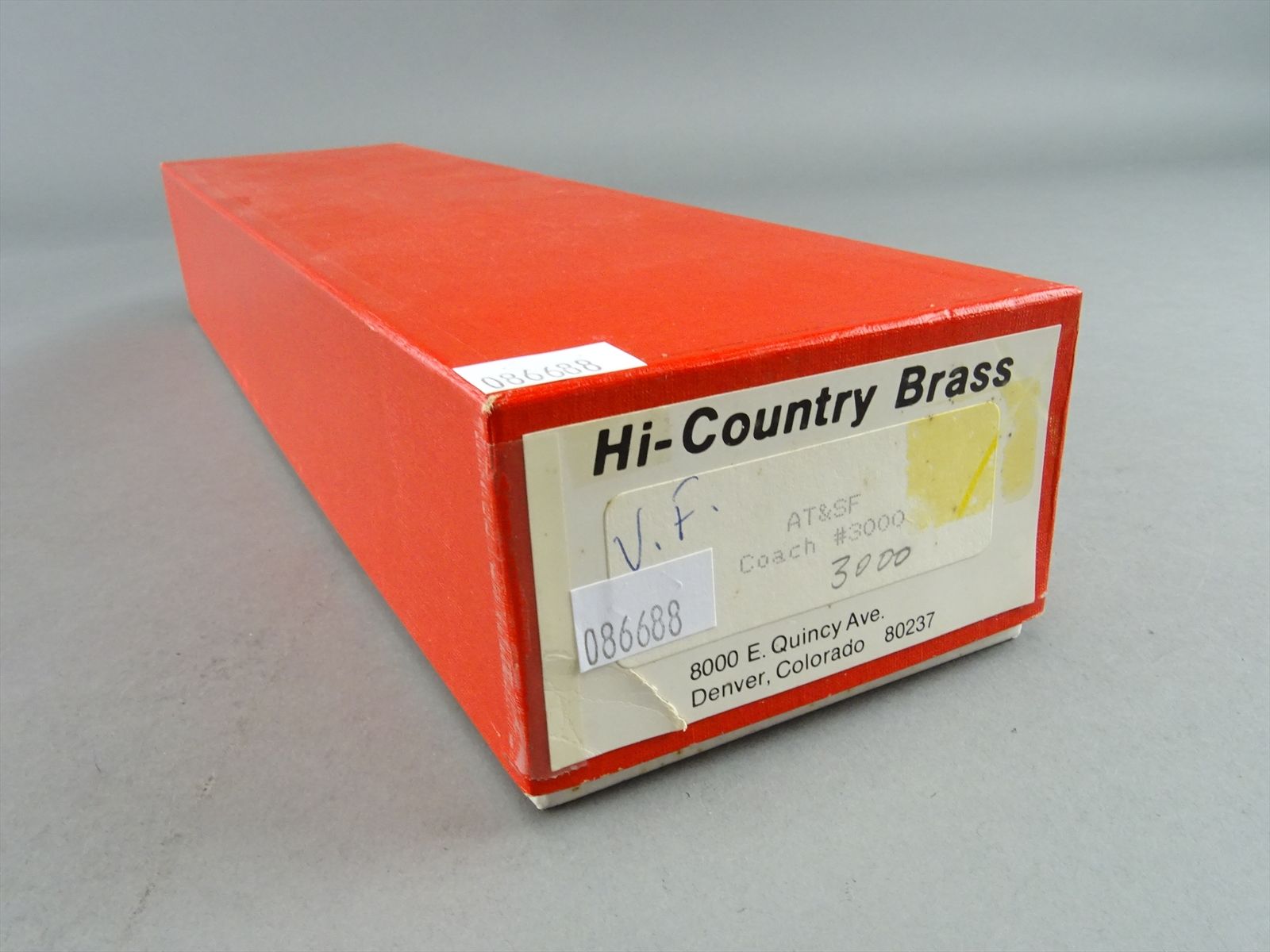 HO Brass Model - HCB AT&SF Santa Fe HW Heavyweight Coach #3005 - Custom ...