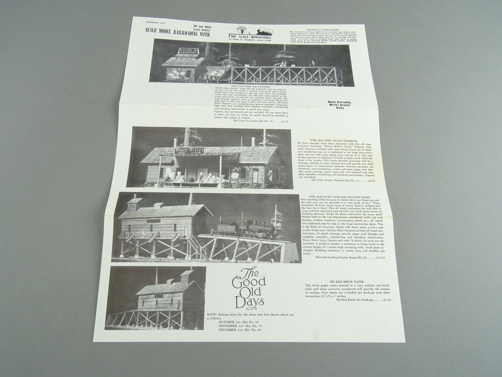 HO Scale Craftsman Kit - FSM Fine Scale Miniatures Kit #35 2 Stall ...