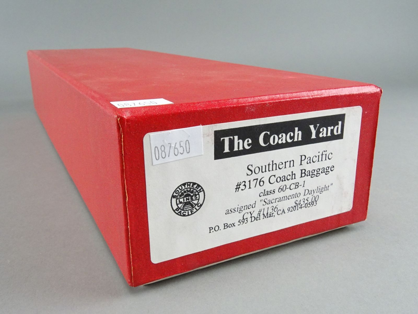 HO Brass Model - TCY 1136 SP Southern Pacific Sacramento Daylight Coach ...