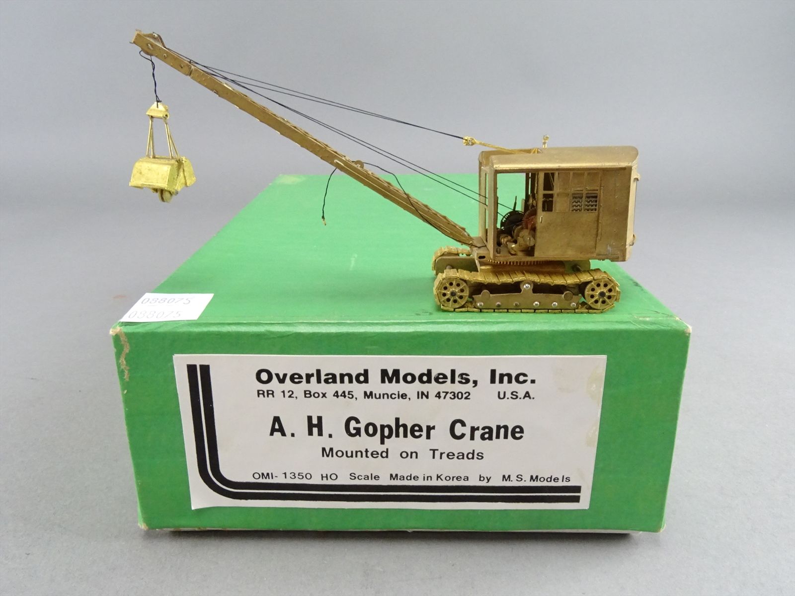 HO Brass Model - OMI 1350 - AH Gopher Crane Mounted On Treads - Unpainted