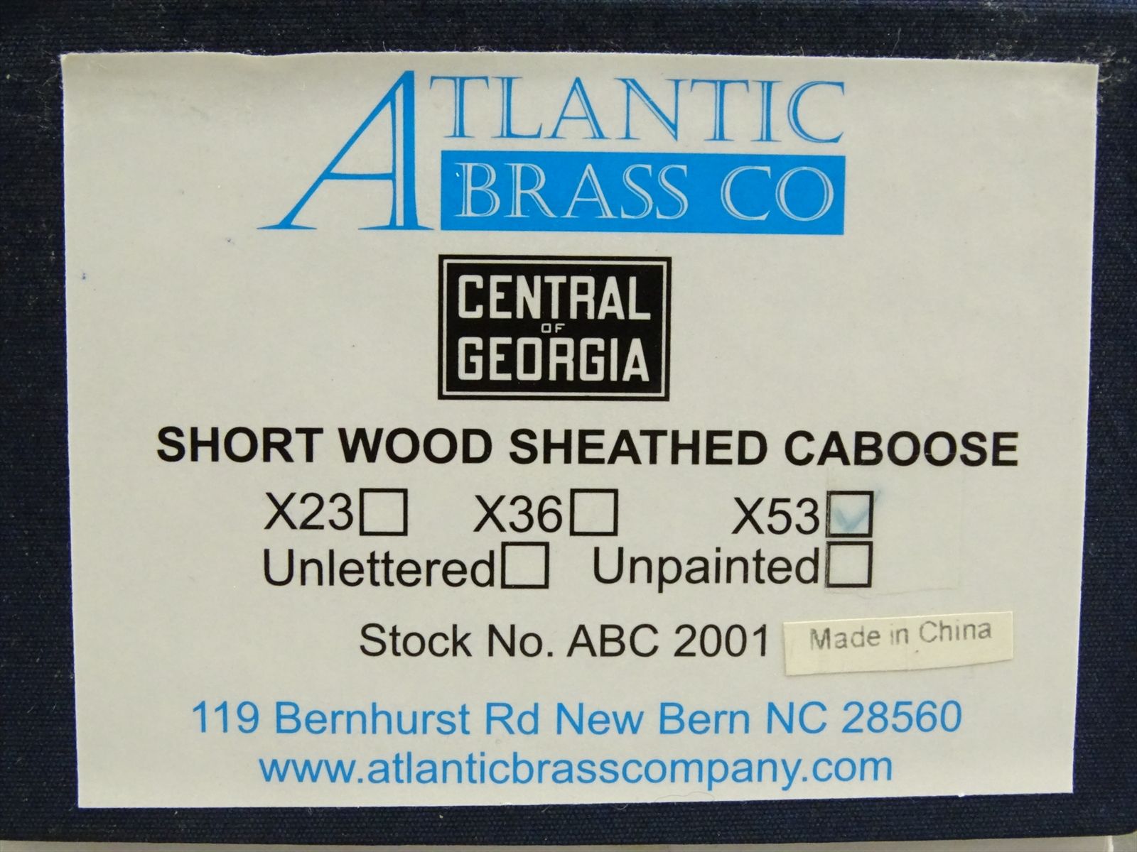 HO Brass Model - ABC Atlantic CofG Central of Georgia Short Wood Sheathed Caboose #X53 - F/P ...