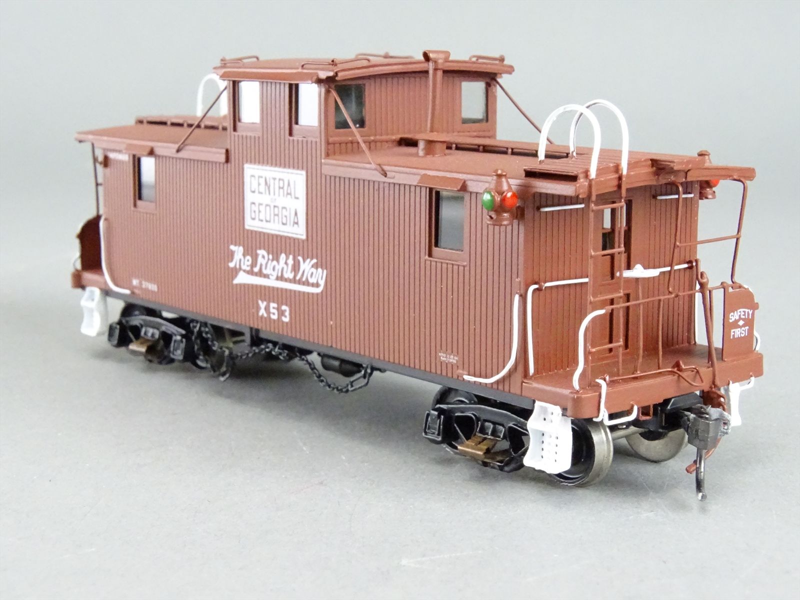 HO Brass Model - ABC Atlantic CofG Central of Georgia Short Wood Sheathed Caboose #X53 - F/P ...