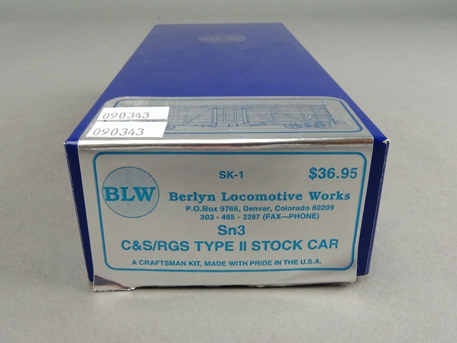 Sn3 Scale - BLW C&S RGS Type II Stock Car Kit #SK-1