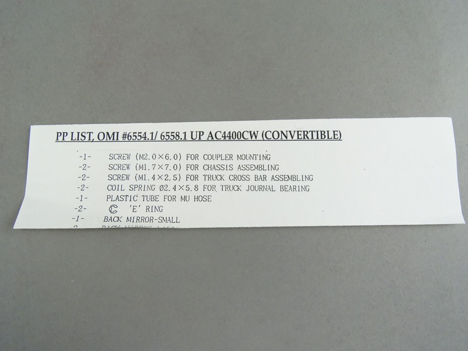 HO Brass Model - OMI 6554.1 UP Union Pacific AC4400CW #7046 - F/P ...