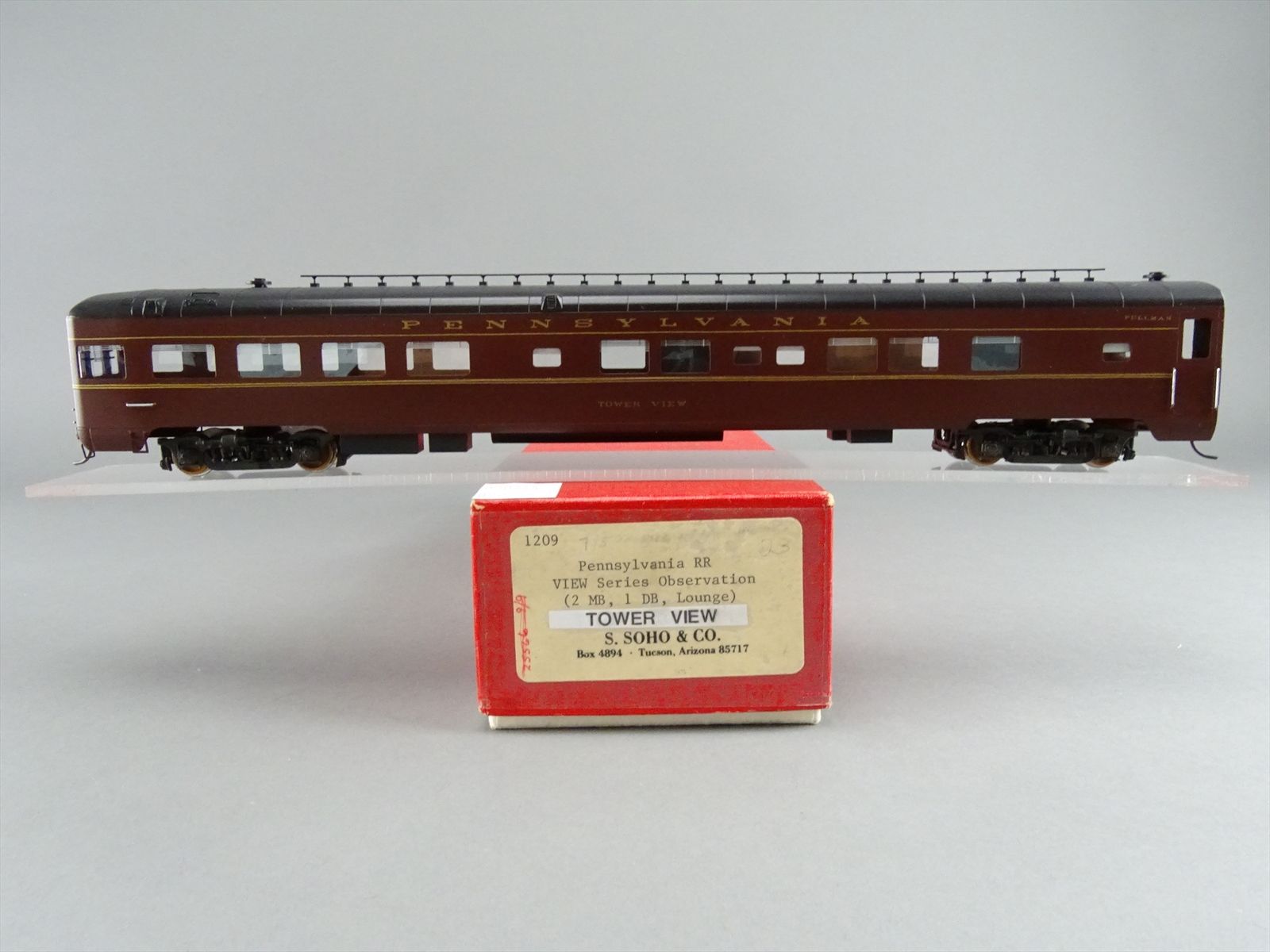 HO Brass Model - Soho 1209 2-1 Sleeper Lounge Observation Tower View ...