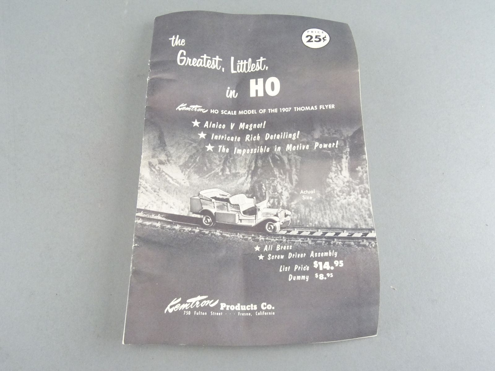 HO Brass Model - Kemtron Thomas Flyer Rail Auto Car - Unpainted with ...