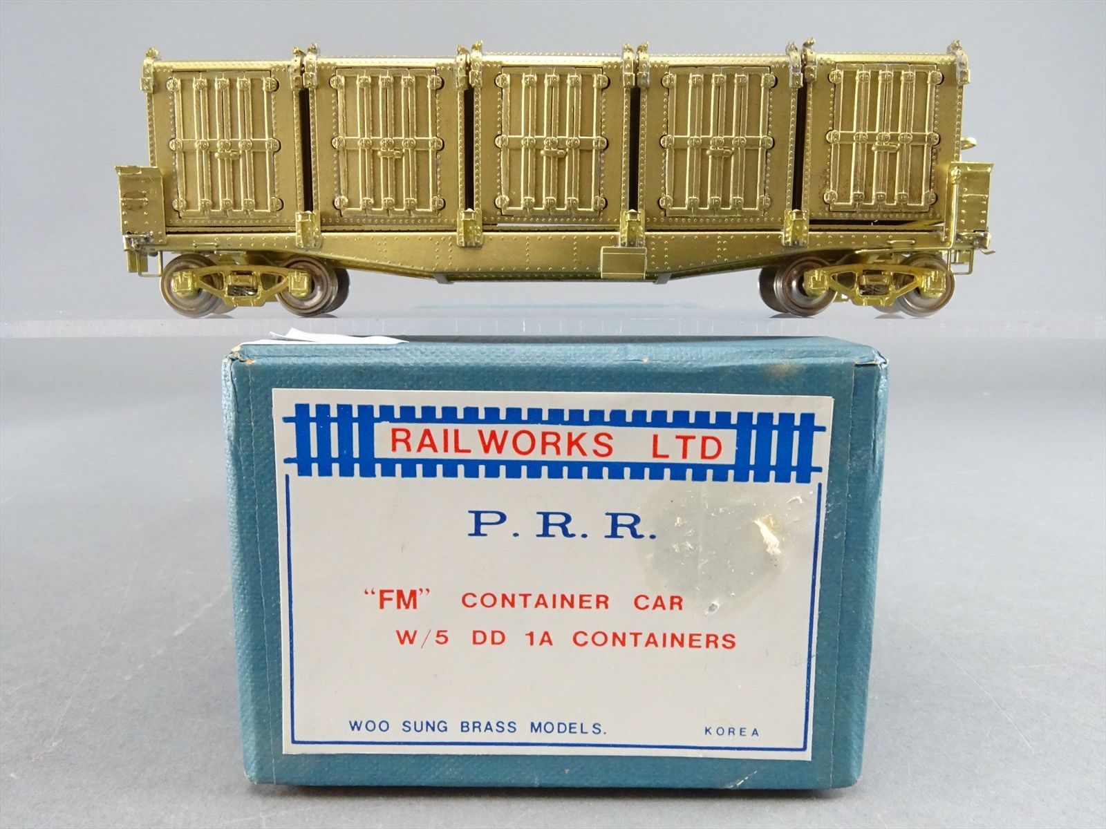 HO Brass Model - Railworks PRR Pennsylvania FM Container Car w/ 5 DD1A ...