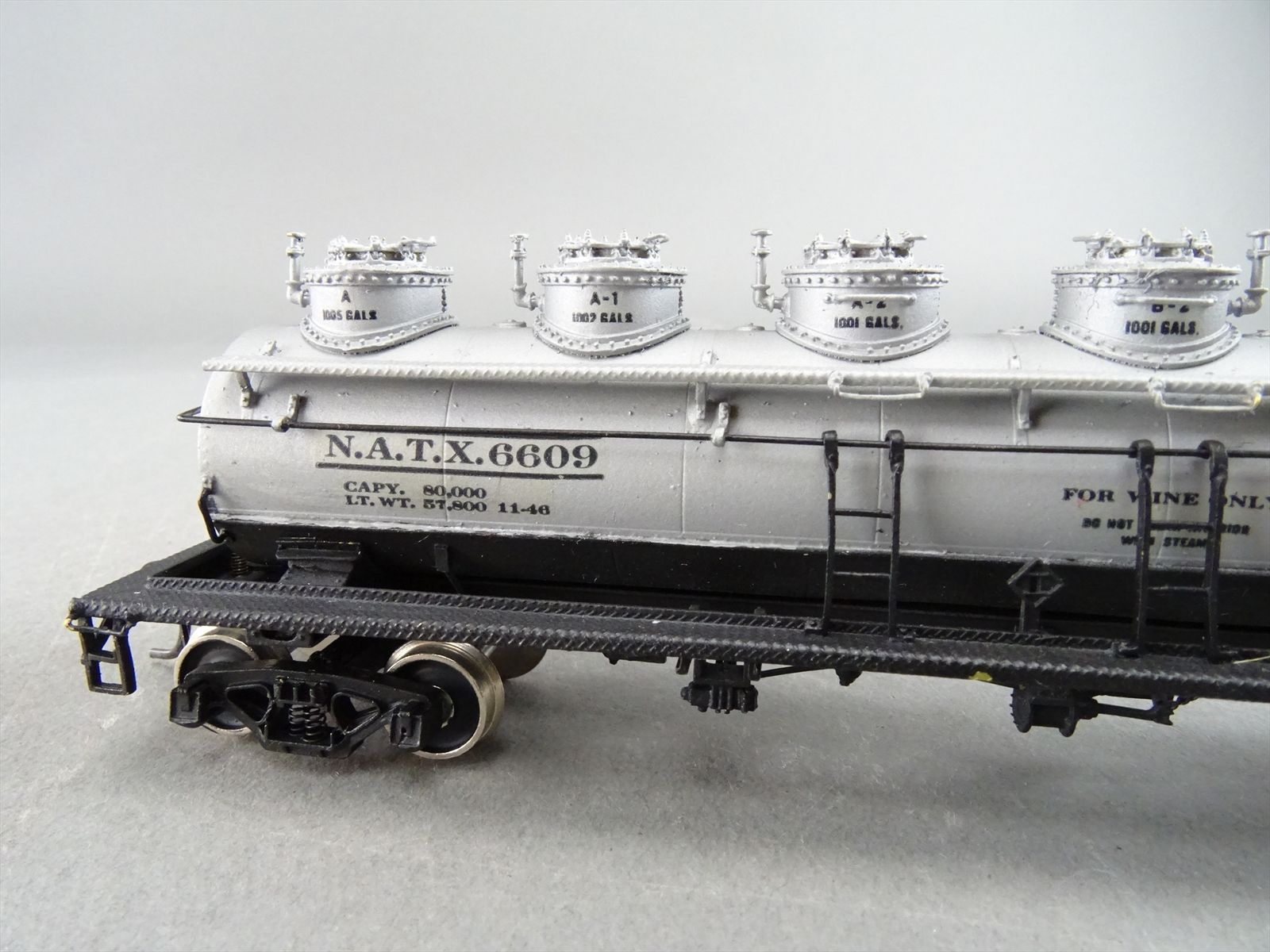 HO Brass Model - PSC 16578 NATX GATX 6 Dome Wine Tank Car #6609 - Pro Paint
