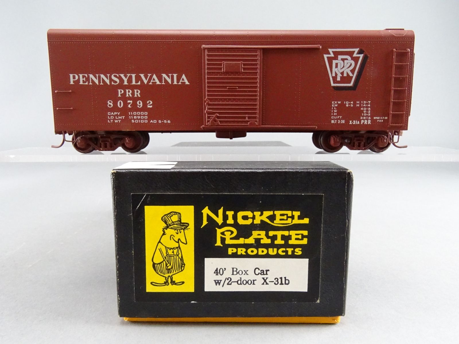 HO Brass Model - NPP Nickel Plate PRR Pennsylvania 40' Wood Boxcar Box ...